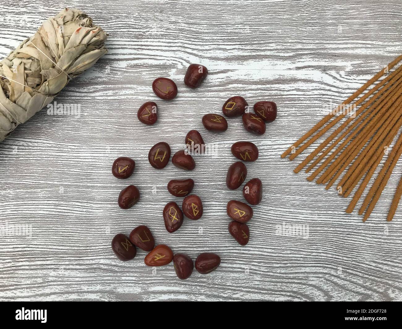 Flat lay composition of spiritual items Stock Photo - Alamy