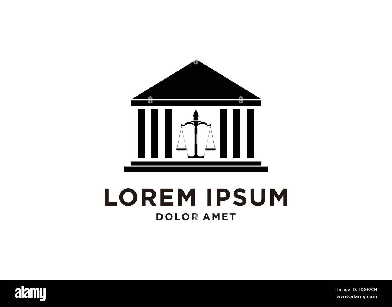 court building icon Flat symbol illustration Stock Vector Image & Art ...