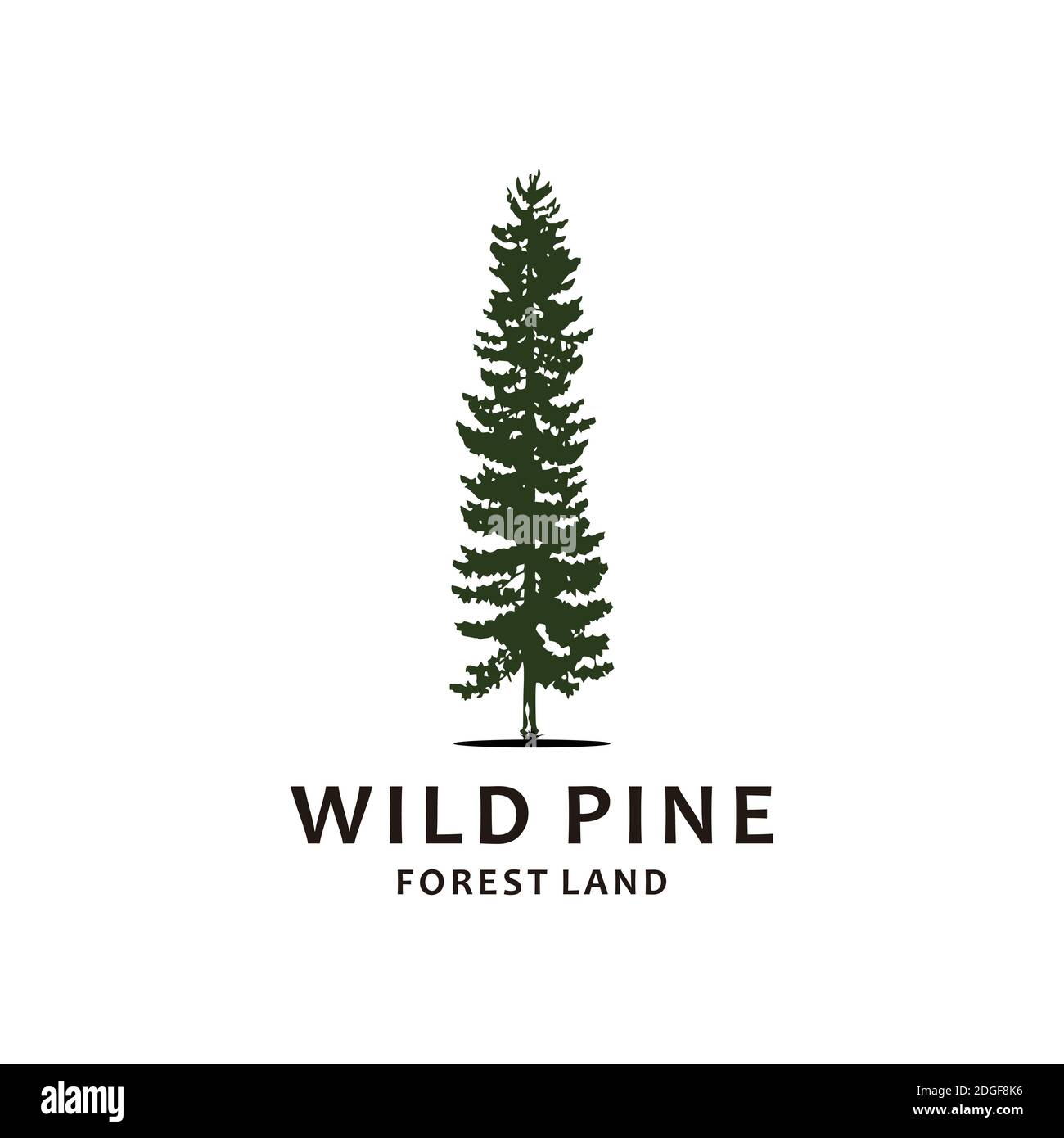 Hand drawn inspirational label with pine trees Stock Vector Image & Art ...