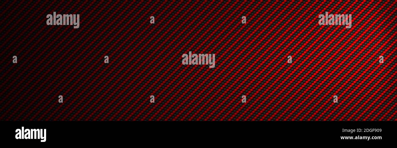 Panoramic texture of black and red carbon fiber - illustration Stock ...