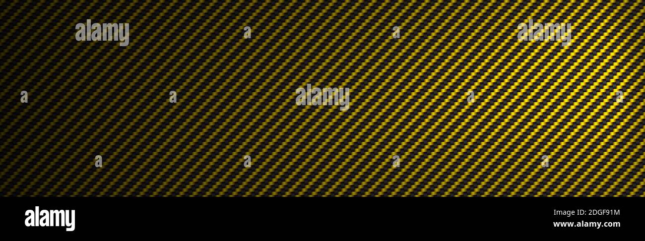 Realistic black and yellow abstract carbon background - illustration ...