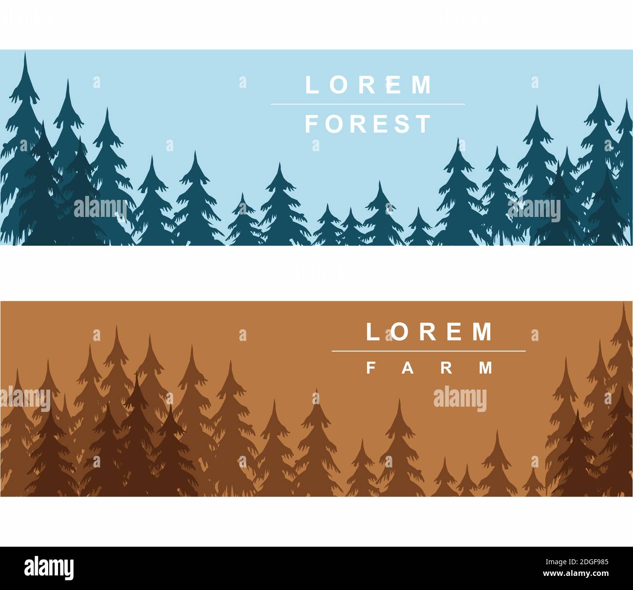 Forest horizon skyline Stock Vector Images - Alamy
