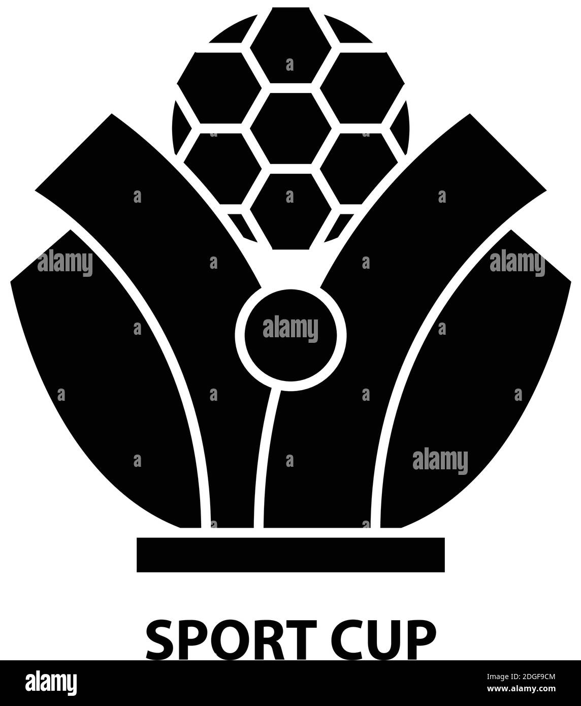 sport cup icon, black vector sign with editable strokes, concept ...
