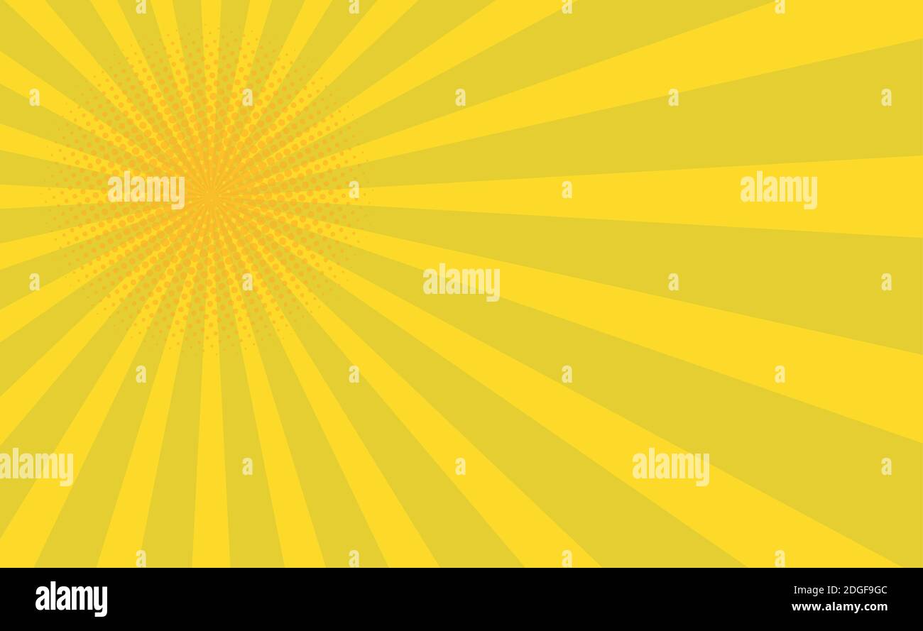 Orange comic zoom with lines and glow - Vector illustration Stock ...