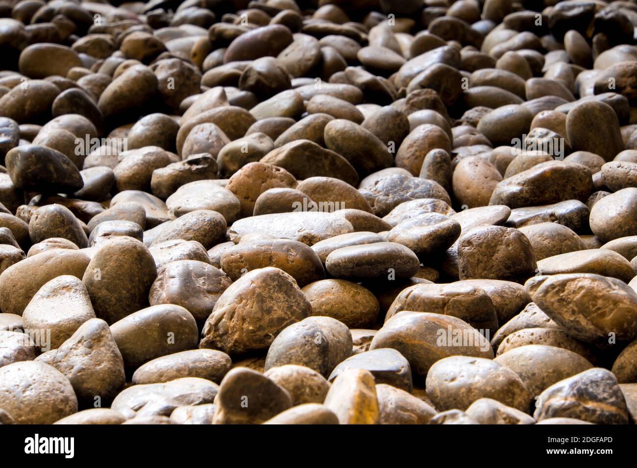 Texture of river stone in walkway Stock Photo - Alamy