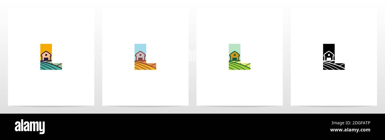 Farm On Letter Logo Design L Stock Vector Image & Art - Alamy