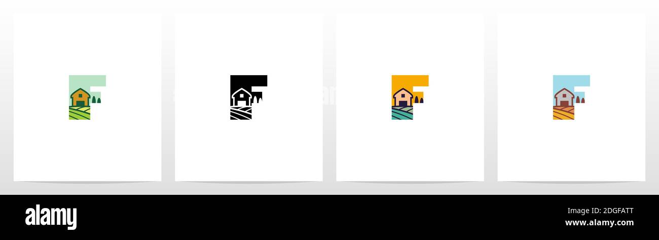 Farm On Letter Logo Design F Stock Vector Image & Art - Alamy