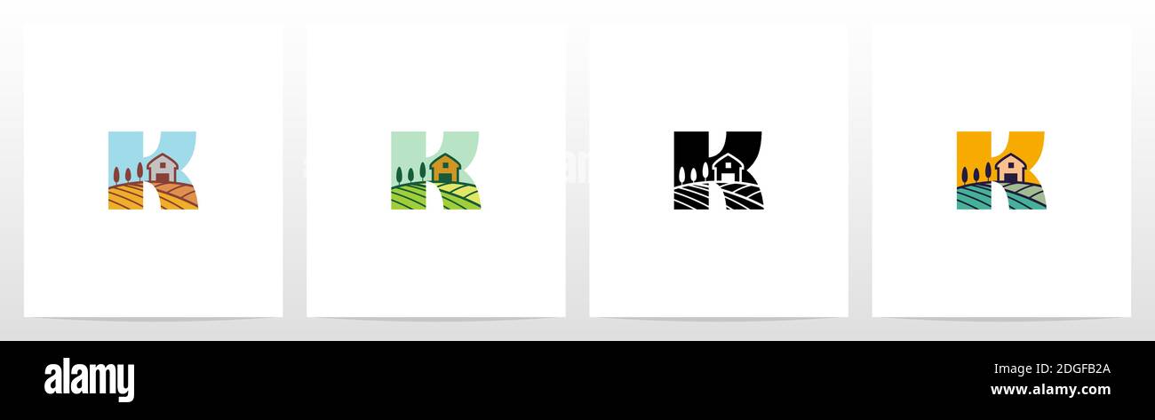 Farm On Letter Logo Design K Stock Vector Image & Art - Alamy