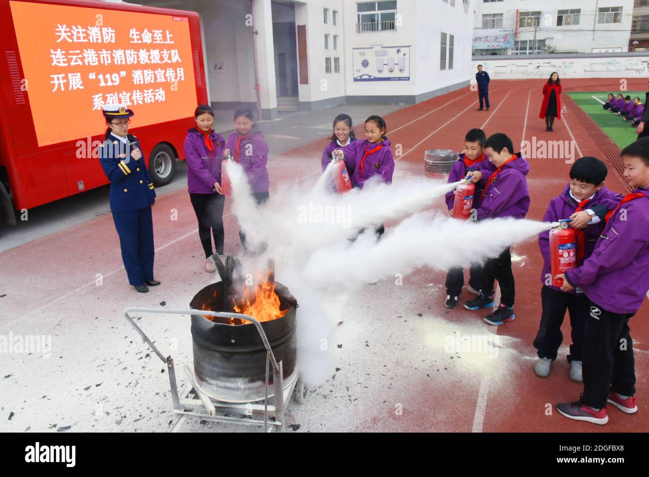 Fire safety school students hi-res stock photography and images - Alamy