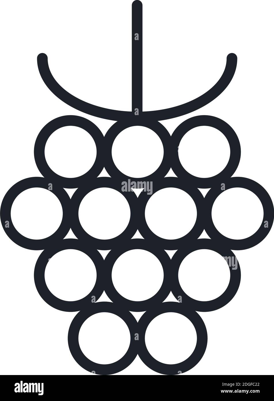 Raspberry icon. Vector linear icon, contour, shape, outline isolated on ...