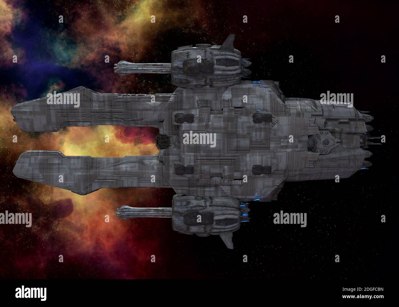 3D illustration future spaceship in deep space Stock Photo - Alamy