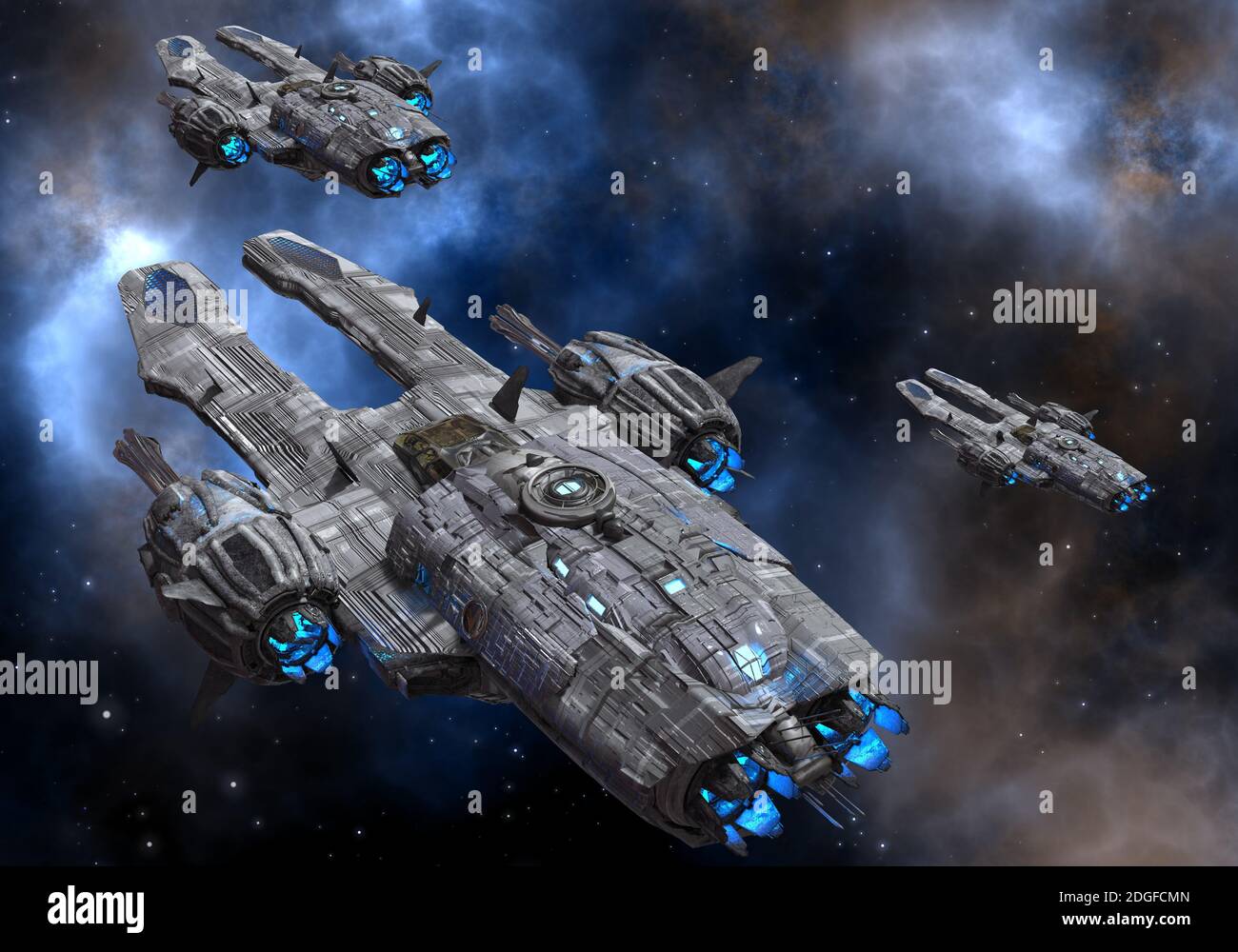 3D illustration future spaceship in deep space Stock Photo - Alamy