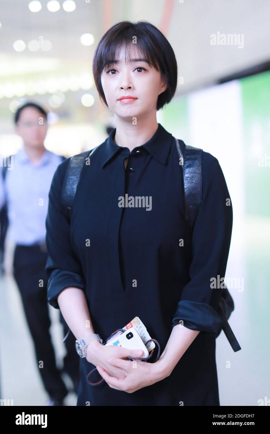 --FILE--Chinese actress Jiang Xin, also known by her English name Rulu ...