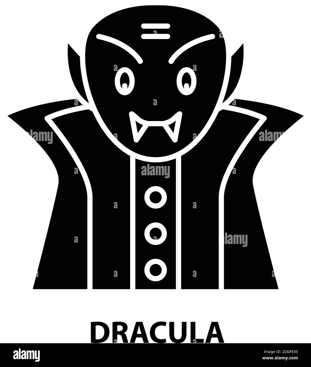 dracula icon, black vector sign with editable strokes, concept ...