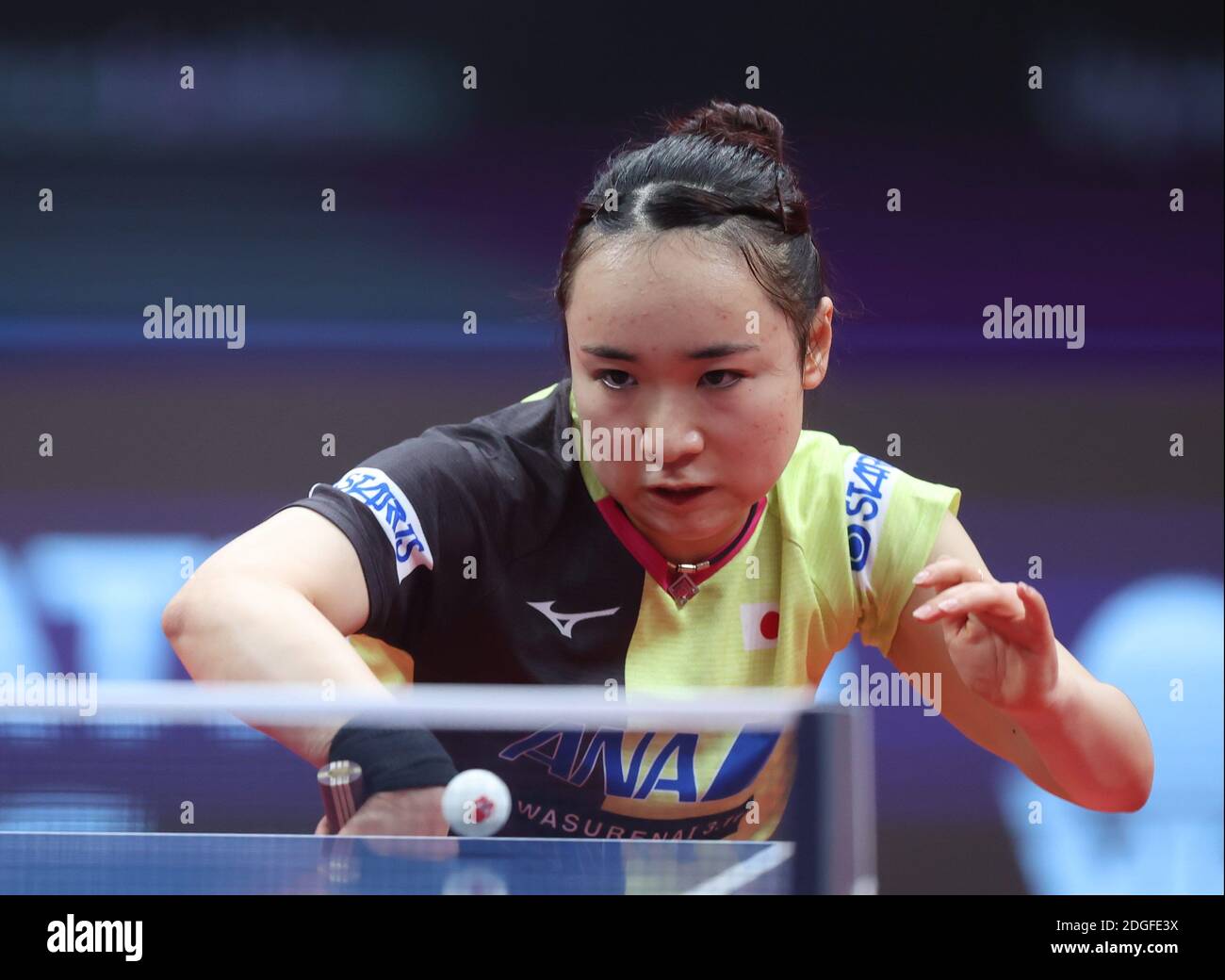 Japanese table tennis player Mima Ito plays against Taiwanese table ...