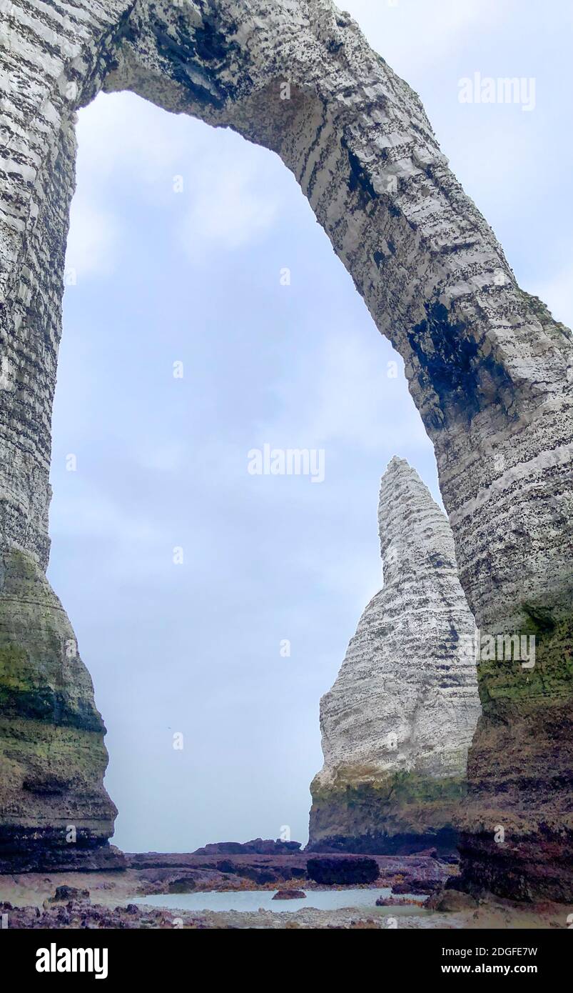The needle in the chalk cliffs Stock Photo - Alamy