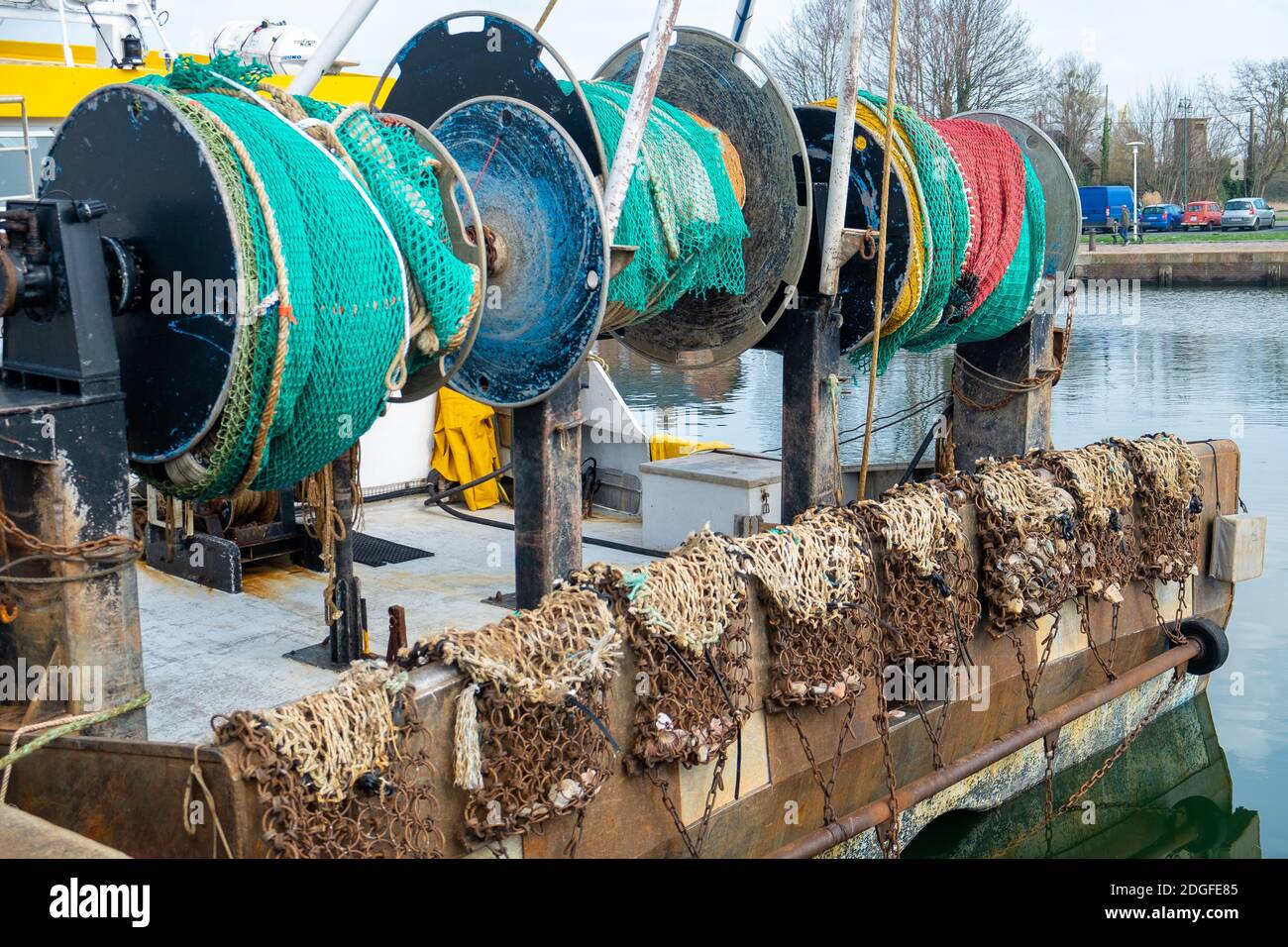 Rear of a fishing boat Stock Photo - Alamy