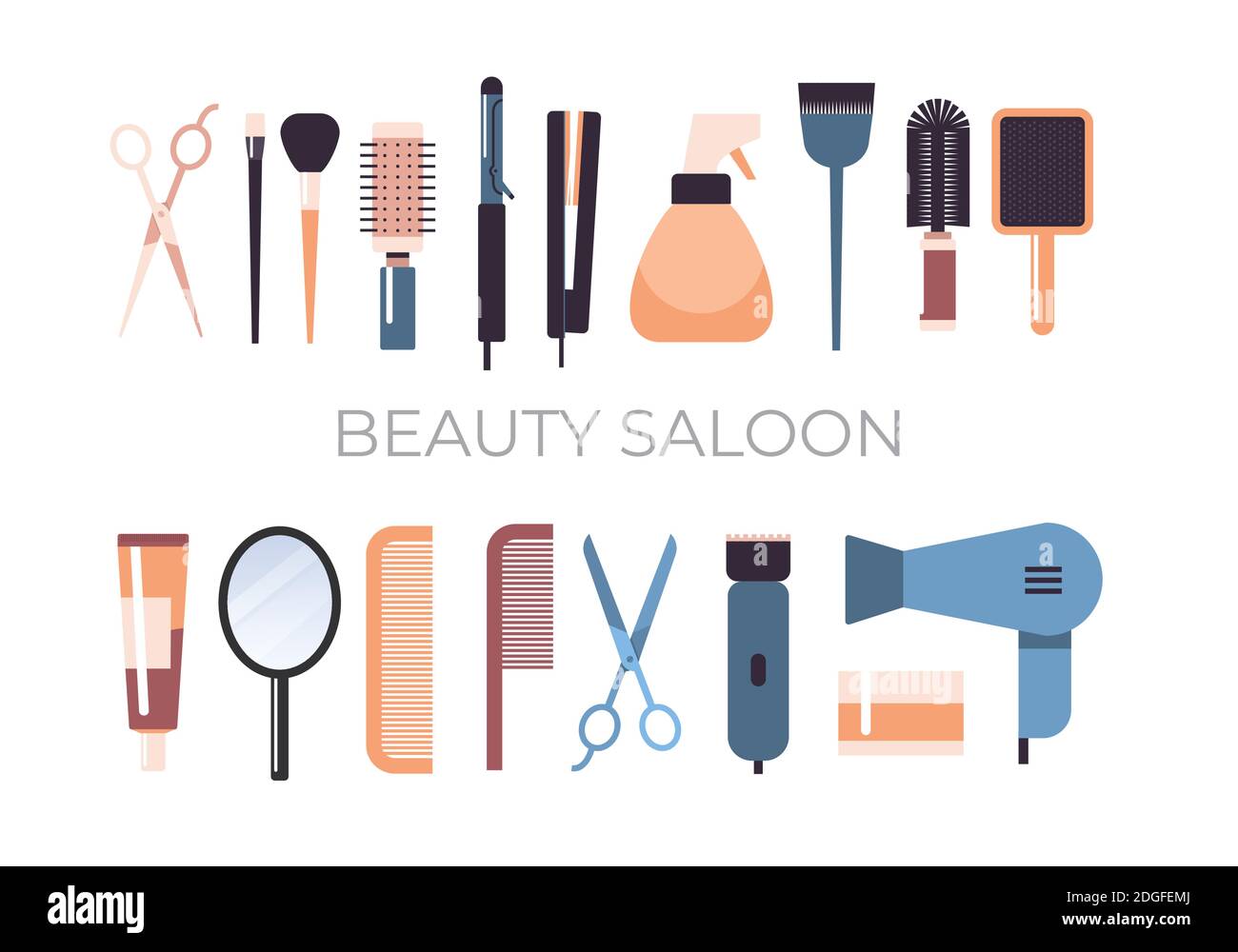 Barber scissors comb cartoon hi-res stock photography and images - Alamy