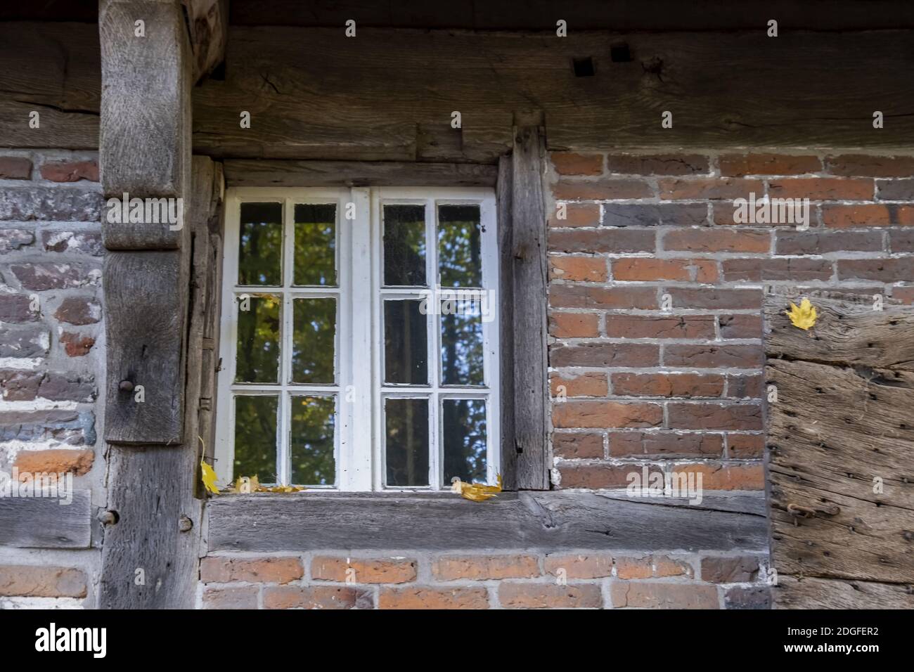 Window of a historical water mill Stock Photo - Alamy