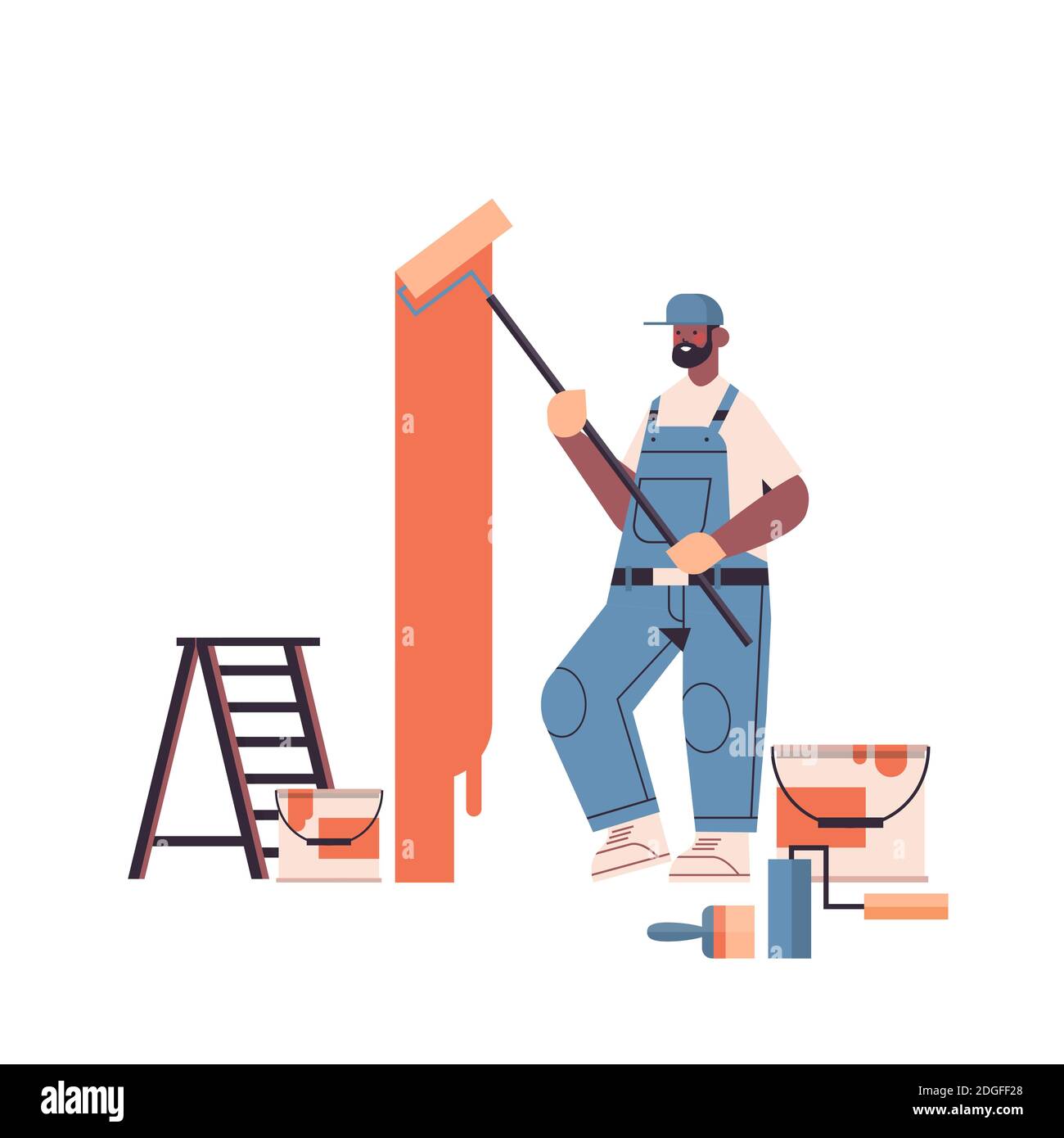Professional worker using tool Stock Vector Images - Alamy
