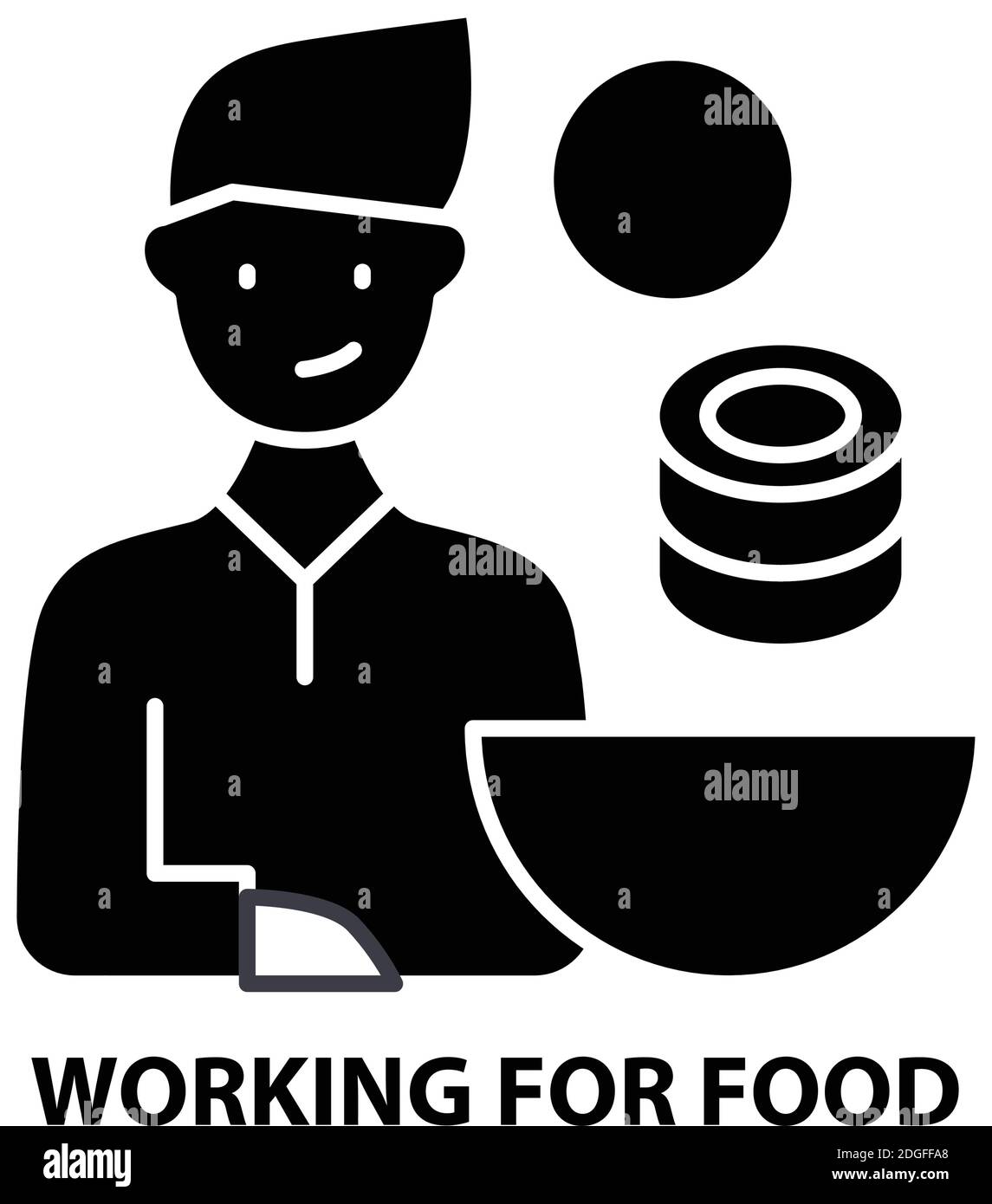 Lunch at desk black woman Stock Vector Images - Alamy