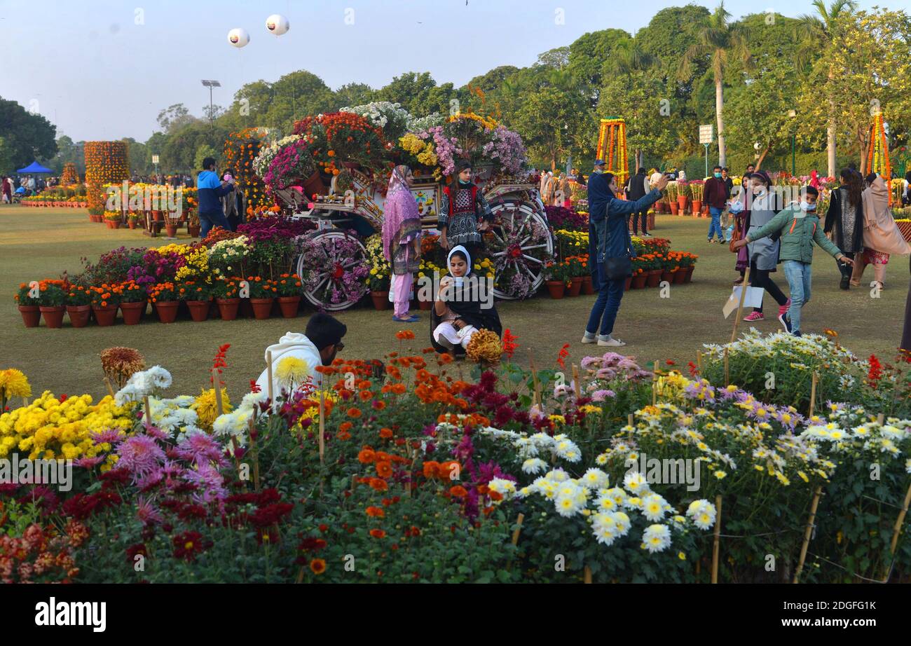 Pakistani people are enjoying in Race Course Jilani Park during annual ...