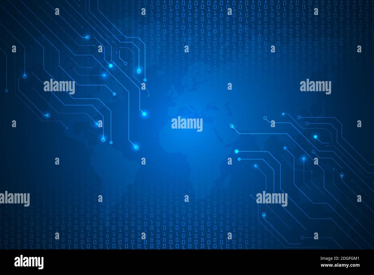 technology connection digital data and big data. circuit digital lines ...