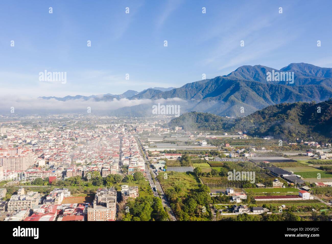 Aerial view of Puli cityscape Stock Photo - Alamy