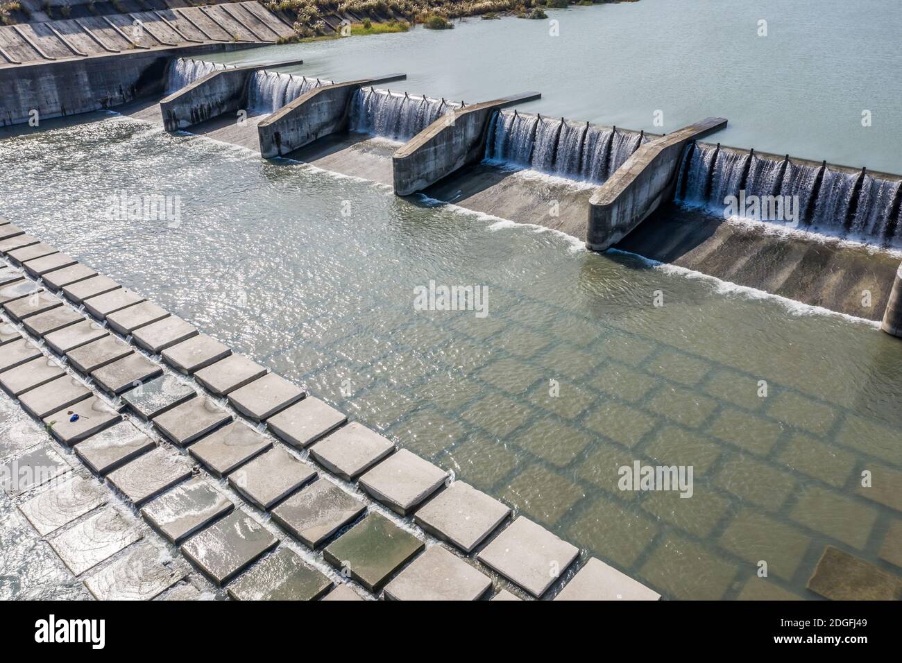 Small dam in the daytime Stock Photo - Alamy
