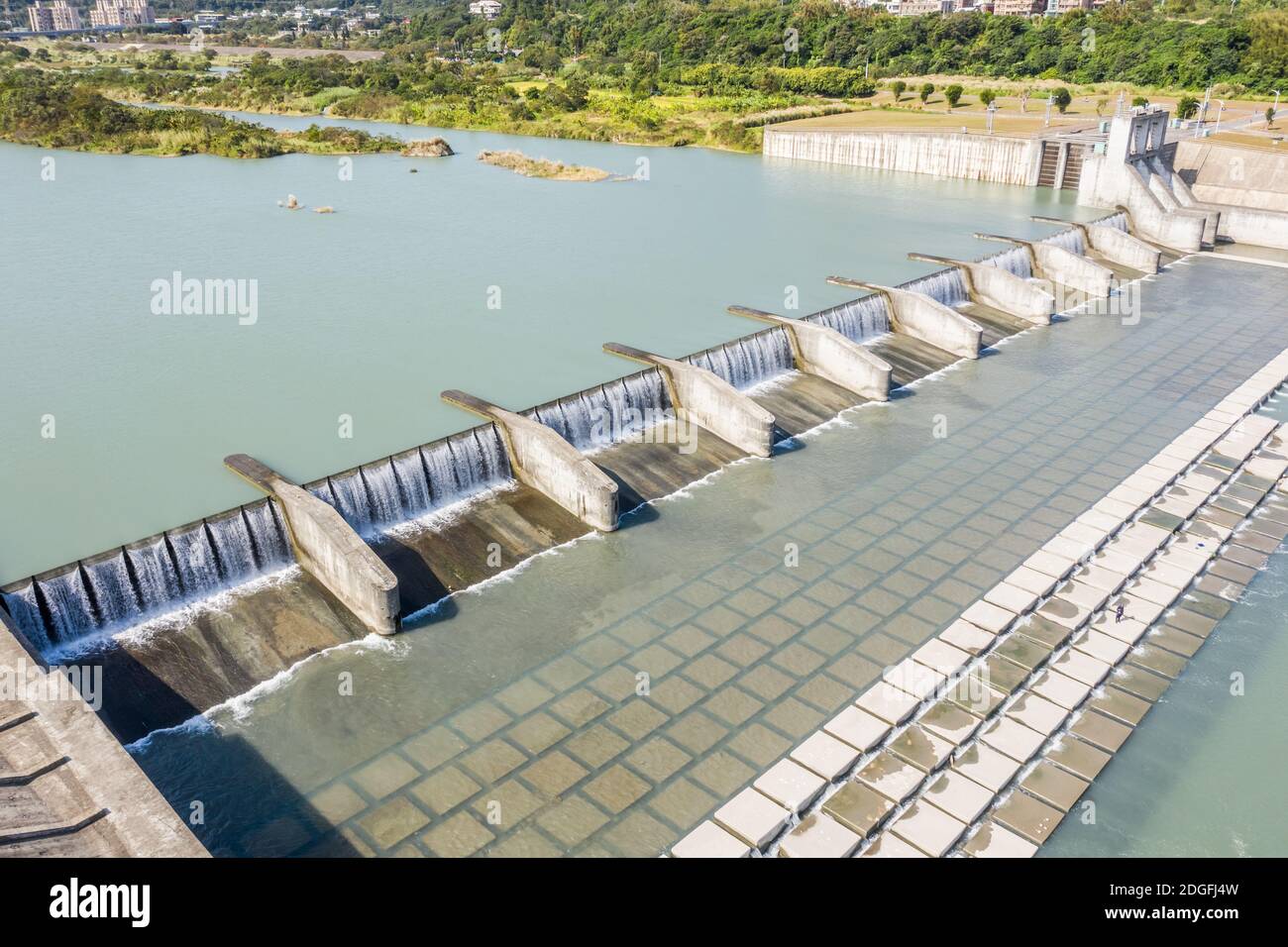 Small dam in the daytime Stock Photo - Alamy