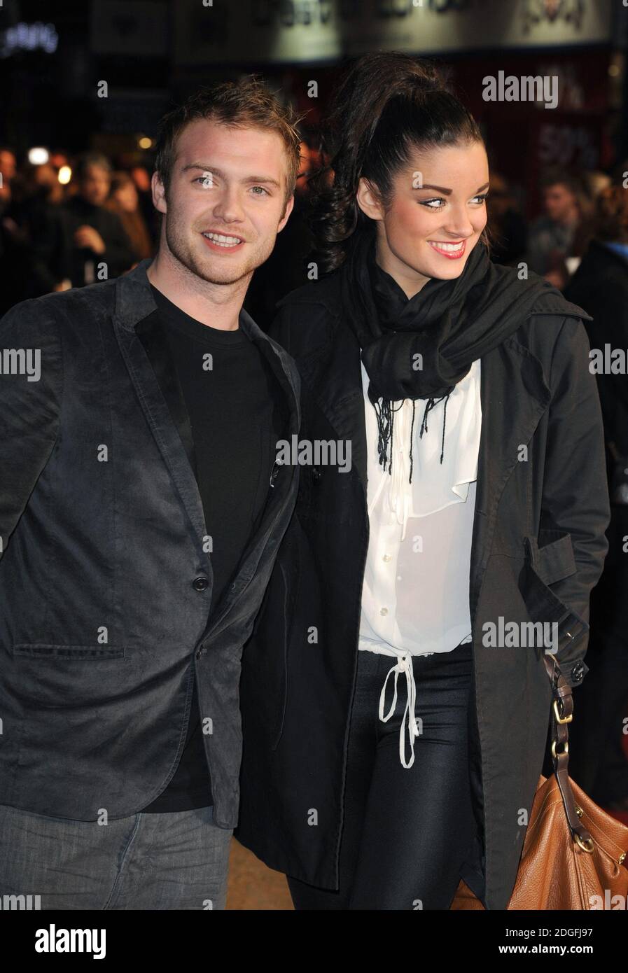 Chris Fountain and and girlfriend Jessica Derrick arrive at the UK ...