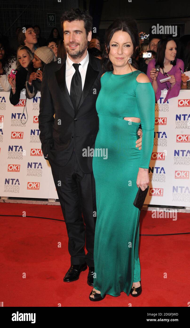 Davina McCall and husband Matthew Robertson arriving at the National ...