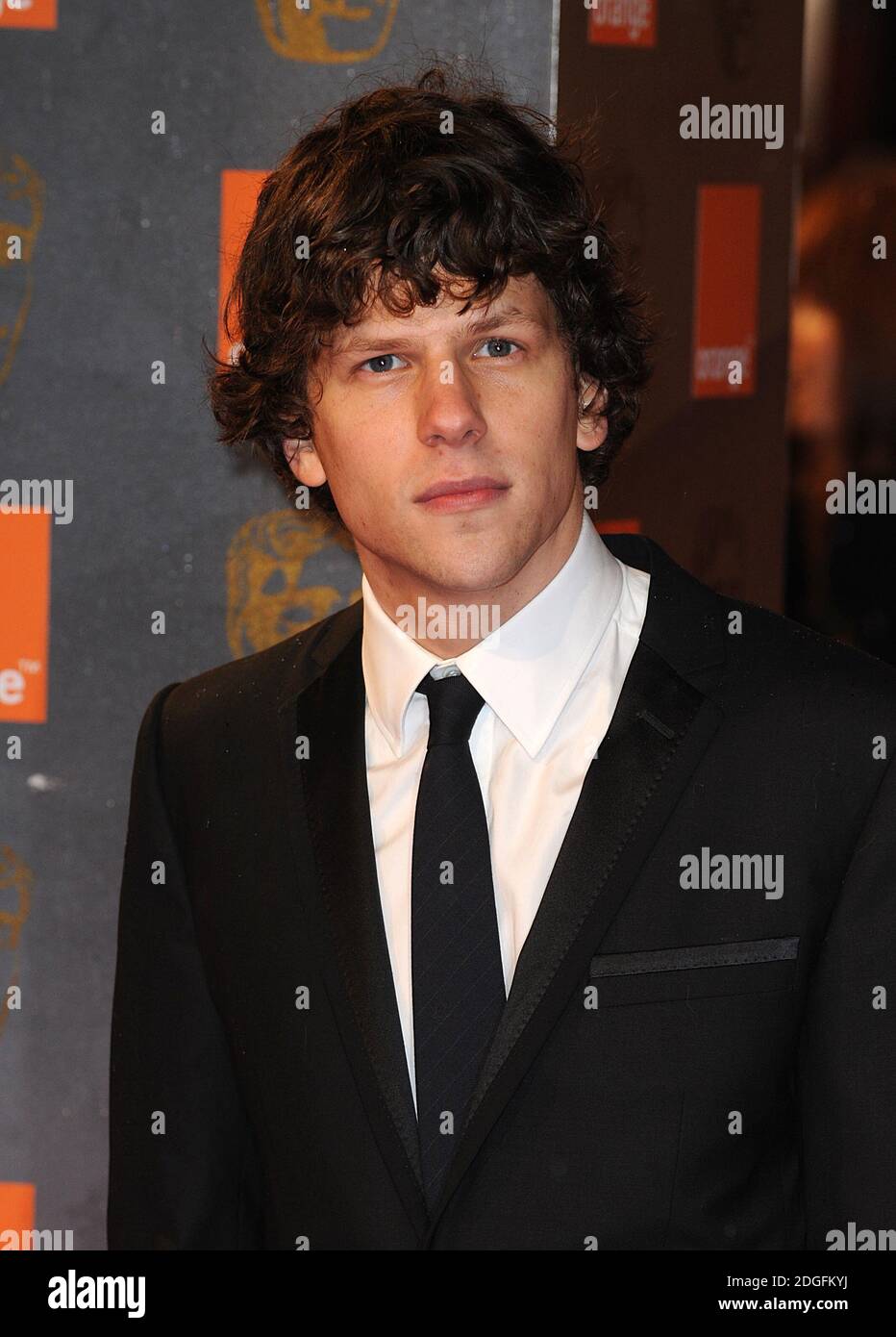 Jesse Eisenberg arriving at the 2011 Orange British Academy Film Awards ...