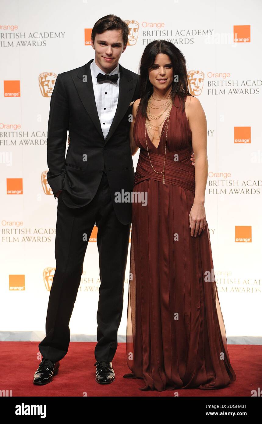 Nicholas Hoult and Neve Campbell in the press room at the 2011 Orange ...