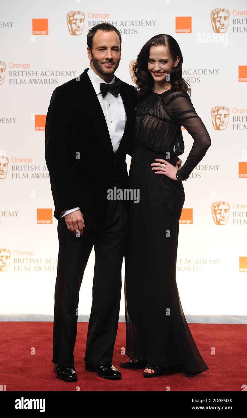 Tom Ford and Eva Green in the press room at the 2011 Orange British ...