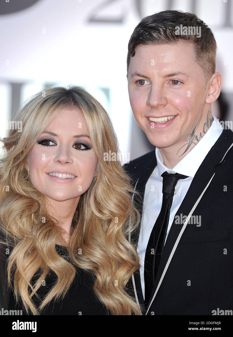 Professor Green and Candy McCulloch arriving for the 2011 Brit Awards ...
