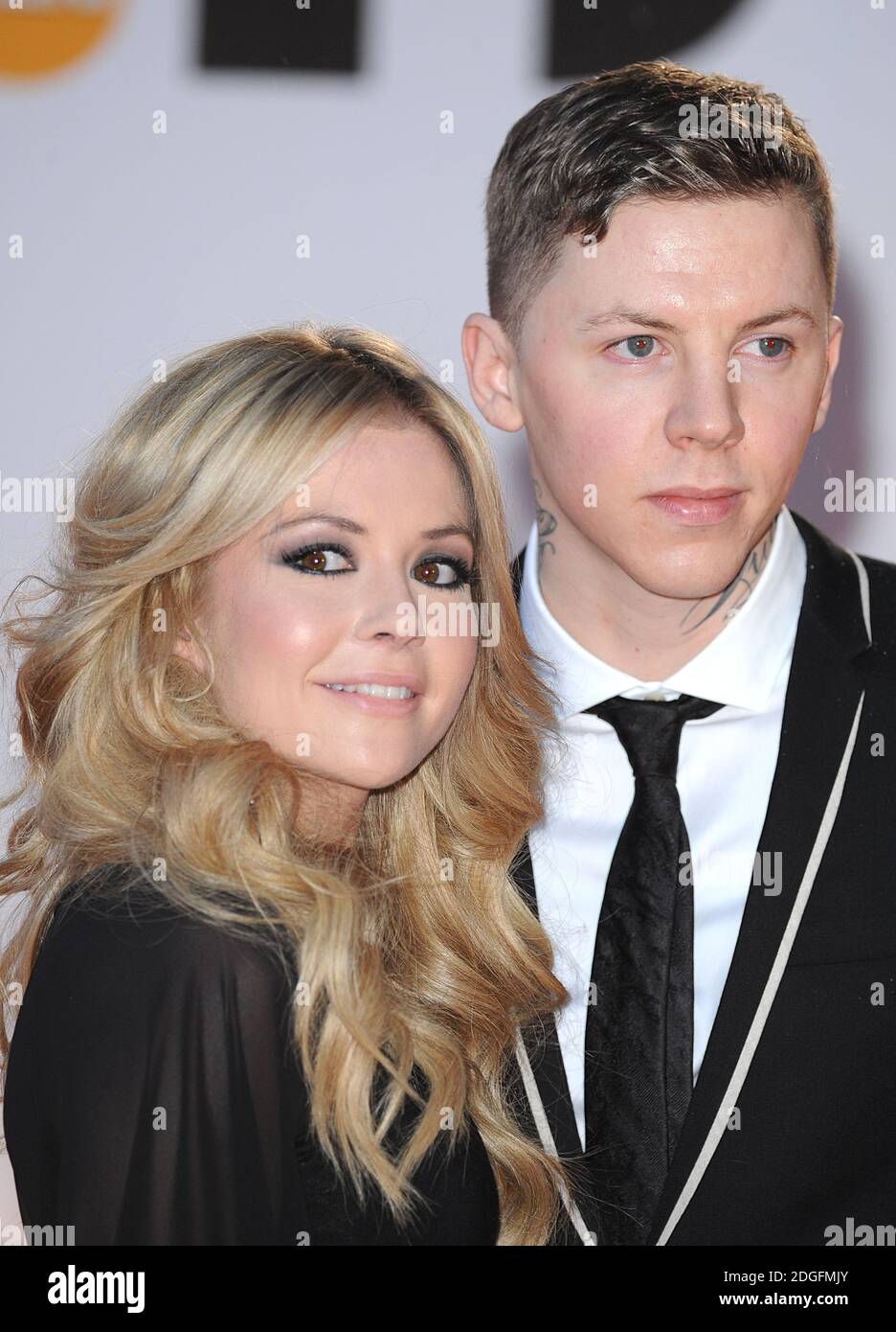 Professor Green and Candy McCulloch arriving for the 2011 Brit Awards ...