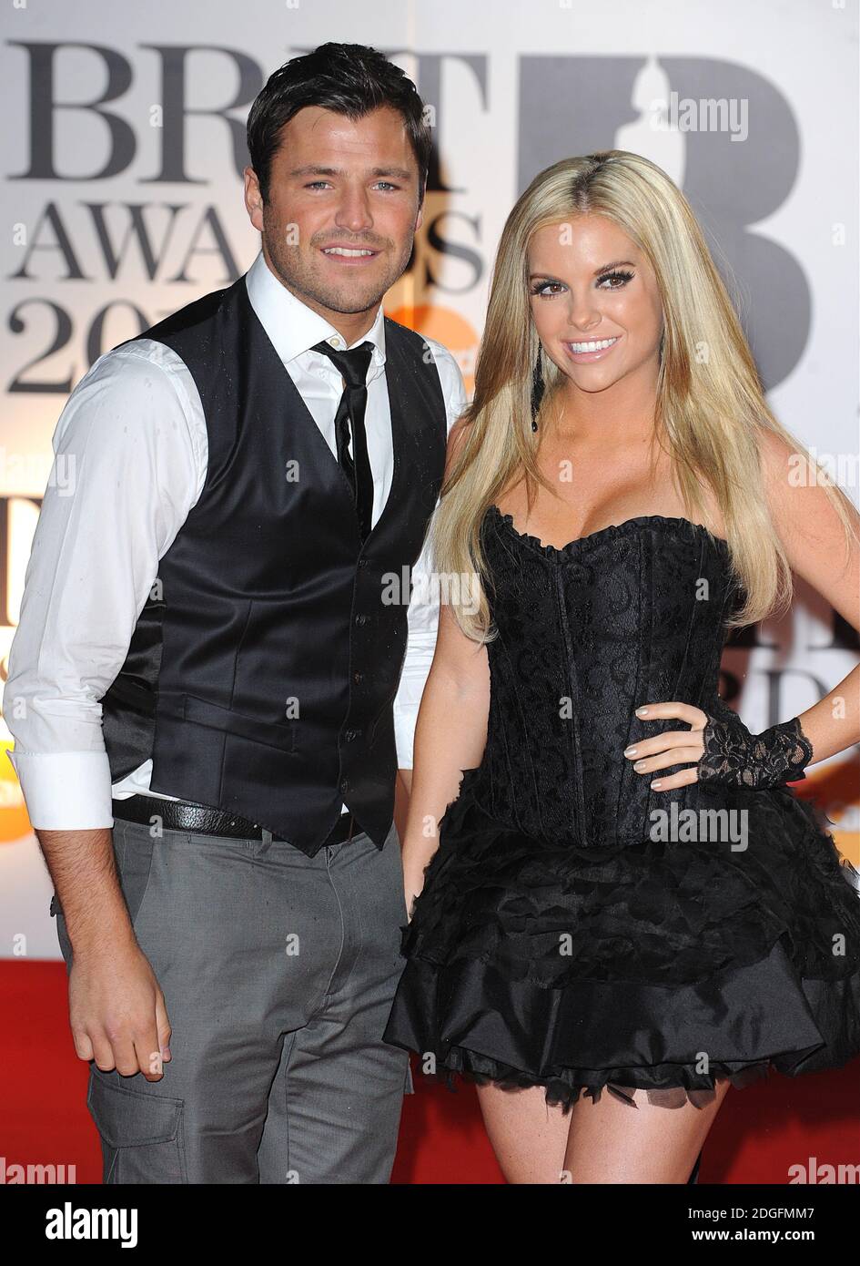 Mark arriving for the 2011 brit at the o2 arena hi-res stock ...