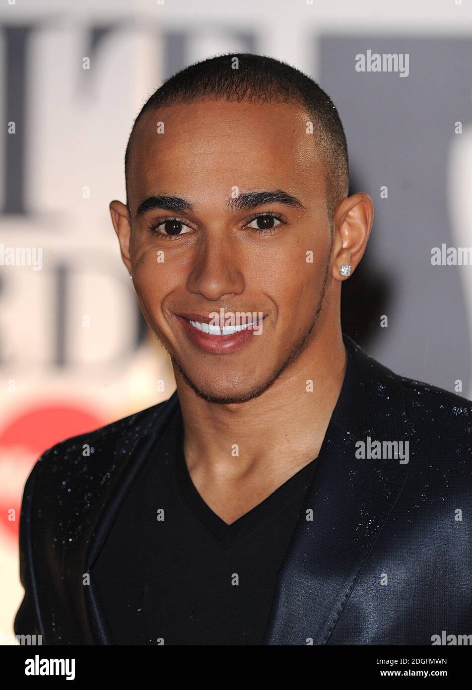 Lewis Hamilton arriving for the 2011 Brit Awards at the O2 Arena ...