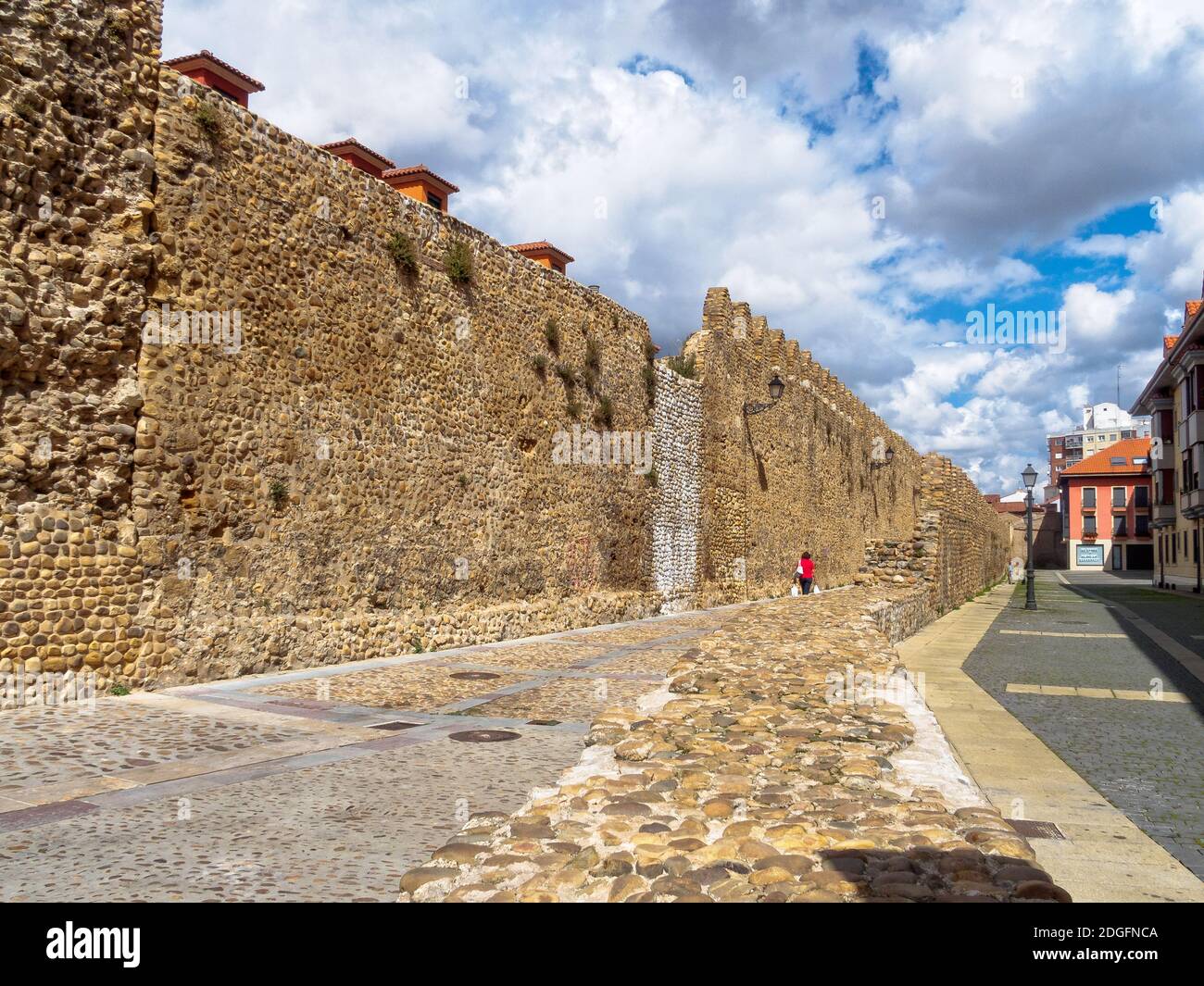 Puerta Moneda, remnants of the Roman stone wall - Leon, Castile and ...