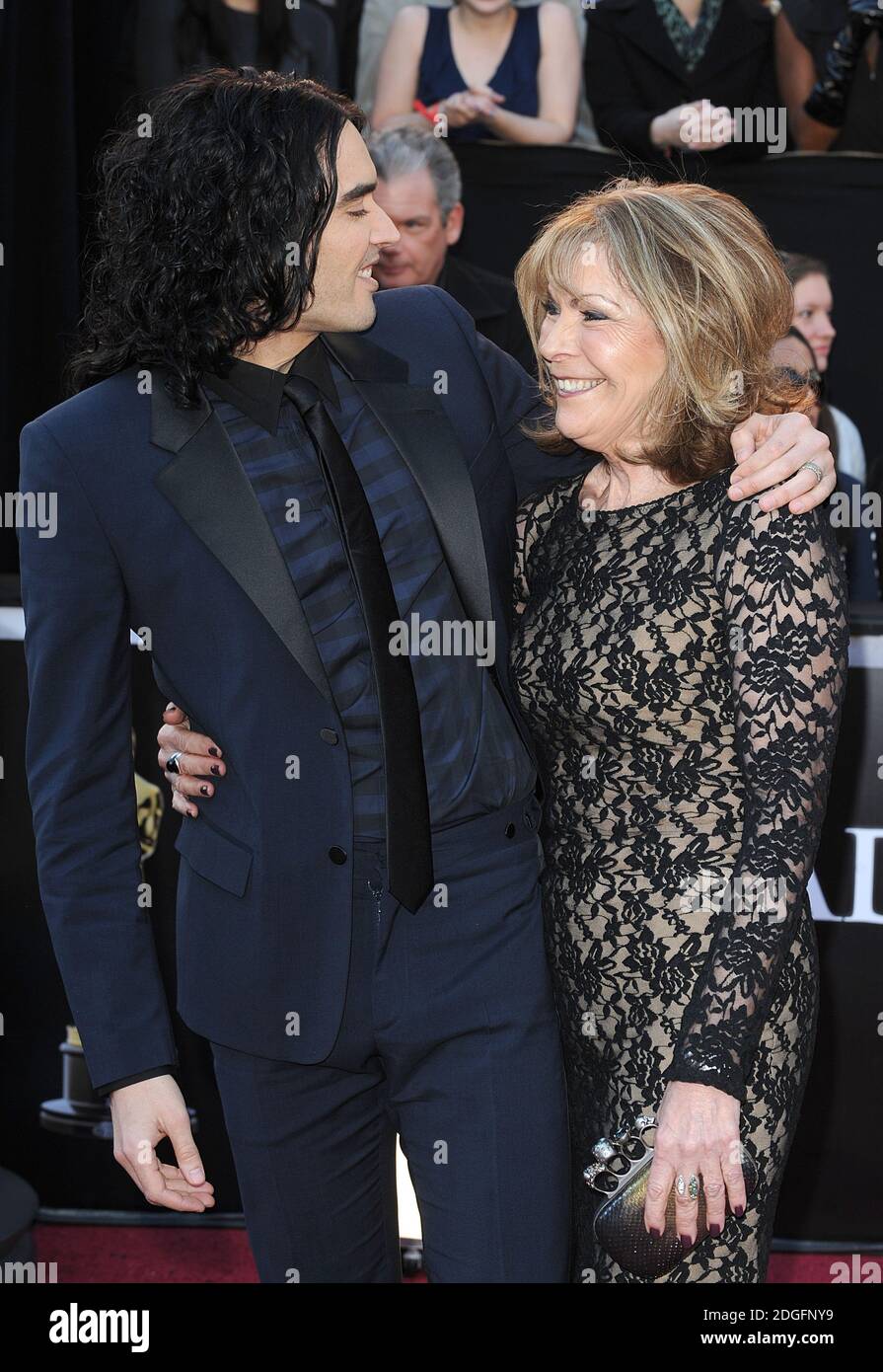 Russell Brand and his mother arriving for the 83rd Academy Awards at ...