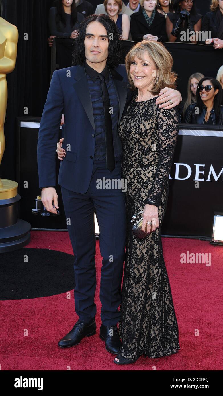 Russell Brand and mother arriving for the 83rd Academy Awards at the ...
