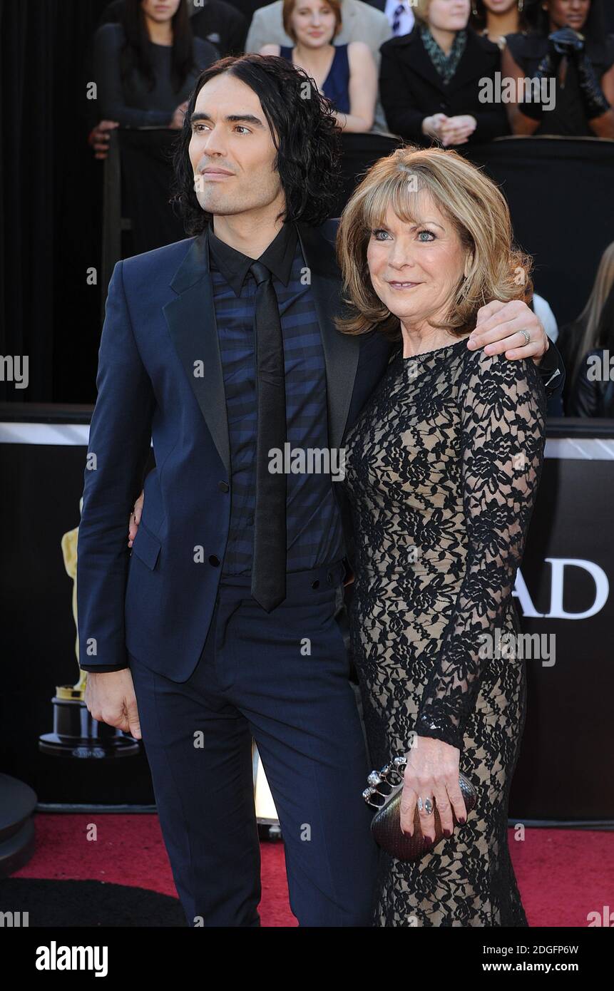 Russell Brand and mother arriving for the 83rd Academy Awards at the ...