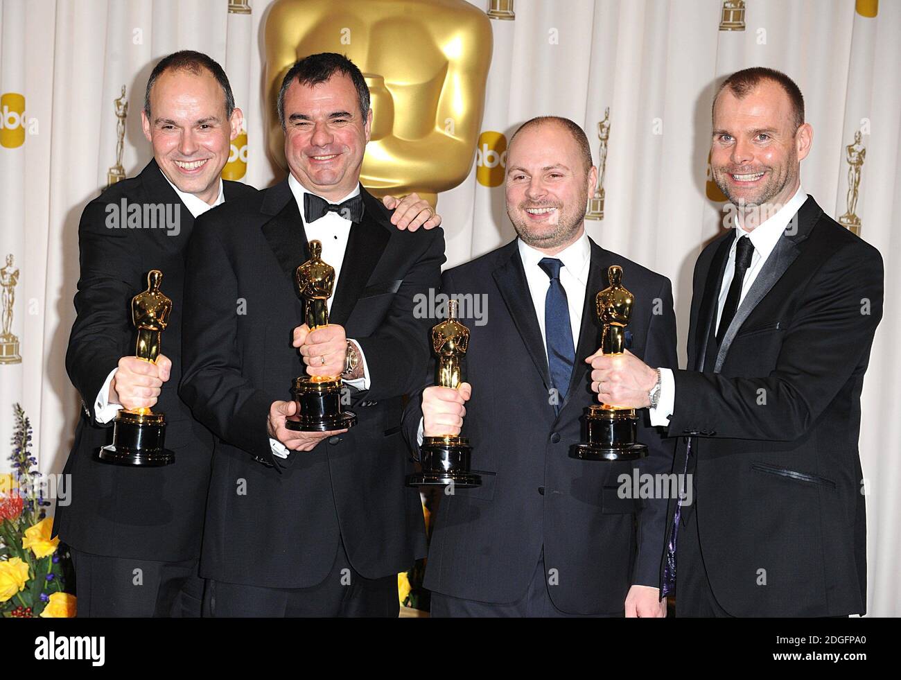 Paul Frauklin, Chris Corbould, Andrew Lockley and Peter Bebb with the ...