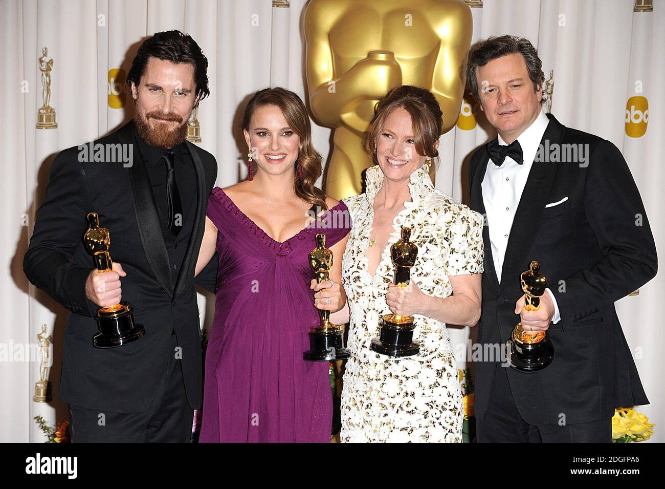 Recipients of the best actor awards Christian Bale, Natalie Portman ...