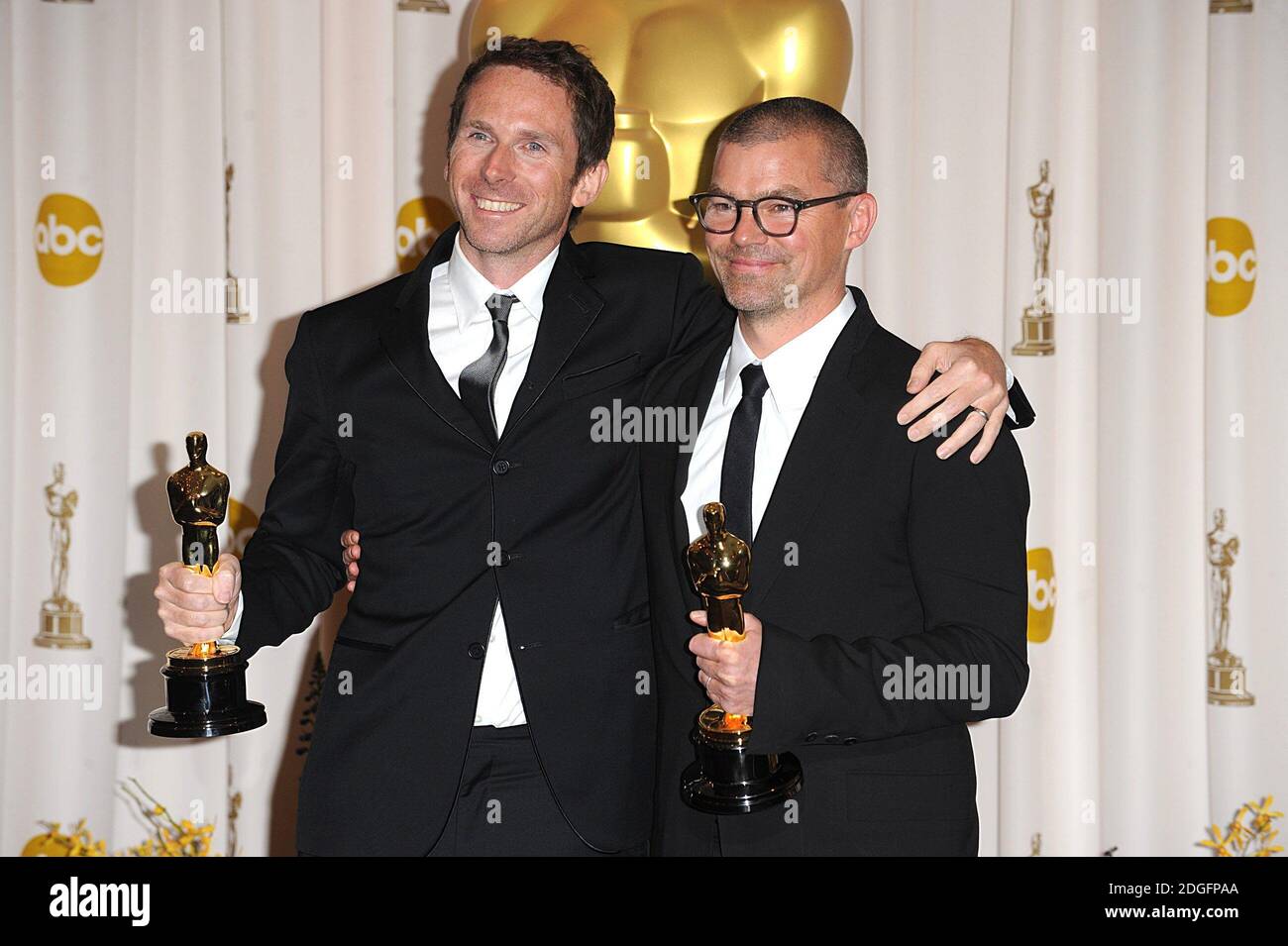 Angus wall kirk baxter with the best film editing award hi-res stock ...