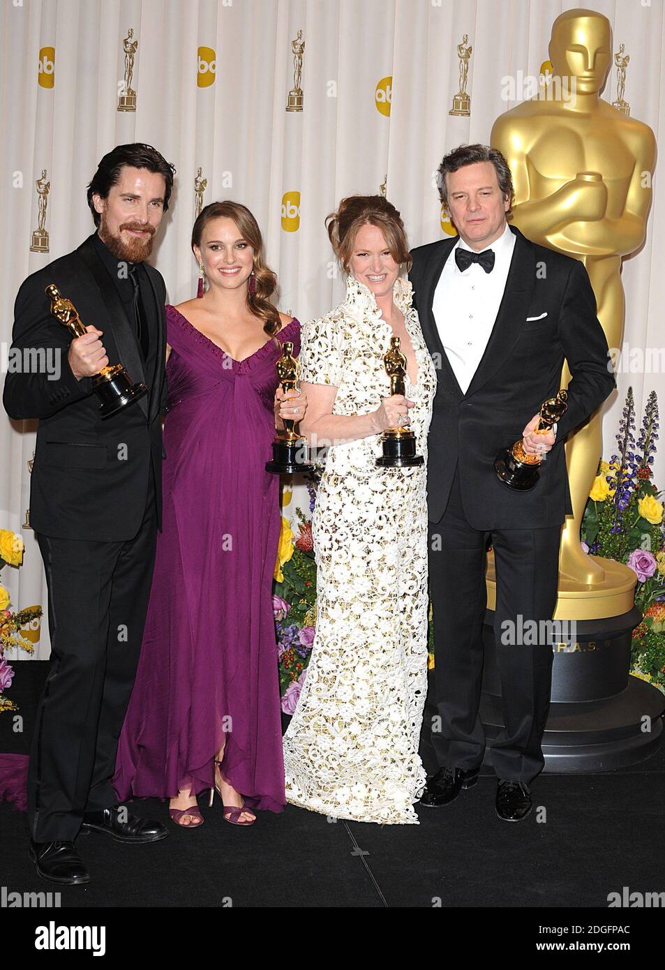 Recipients of the best actor awards Christian Bale, Natalie Portman ...