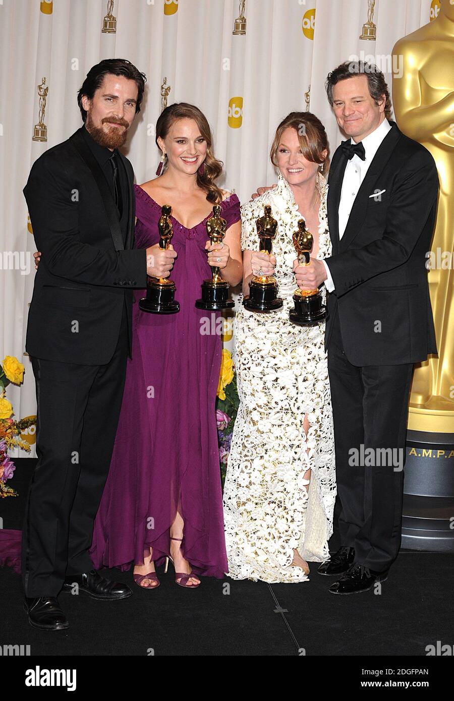 Recipients of the best actor awards Christian Bale, Natalie Portman ...