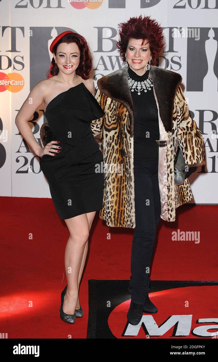 Cleo Rocos arriving for the 2011 Brit Awards at the O2 Arena, London ...