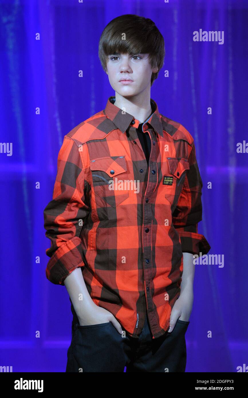 Justin Bieber waxwork during an unveiling at Madame Tussauds, London ... Justin Bieber waxwork during an unveiling at Madame Tussauds, London ...